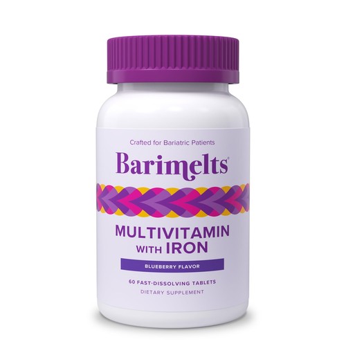 BariMelts Bariatric Multivitamin with Iron 60 Fast-Dissolving Tablets 1 ...