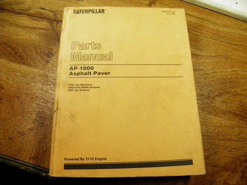 CAT Caterpillar AP1000 AP-1000 PARTS MANUAL 1HD1-UP. | eBay