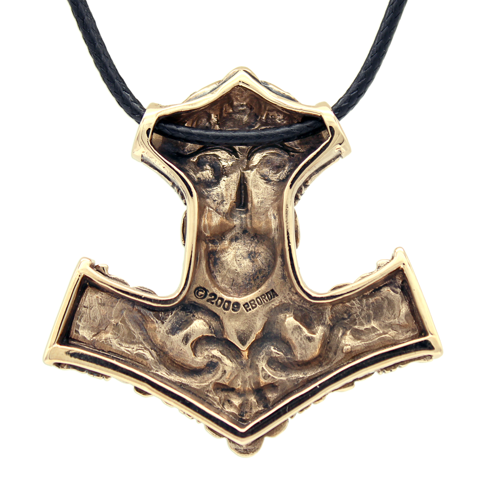 Bronze Thors Hammer Mjolnir Pendant Dryad Design | Asatru Norse Viking ...