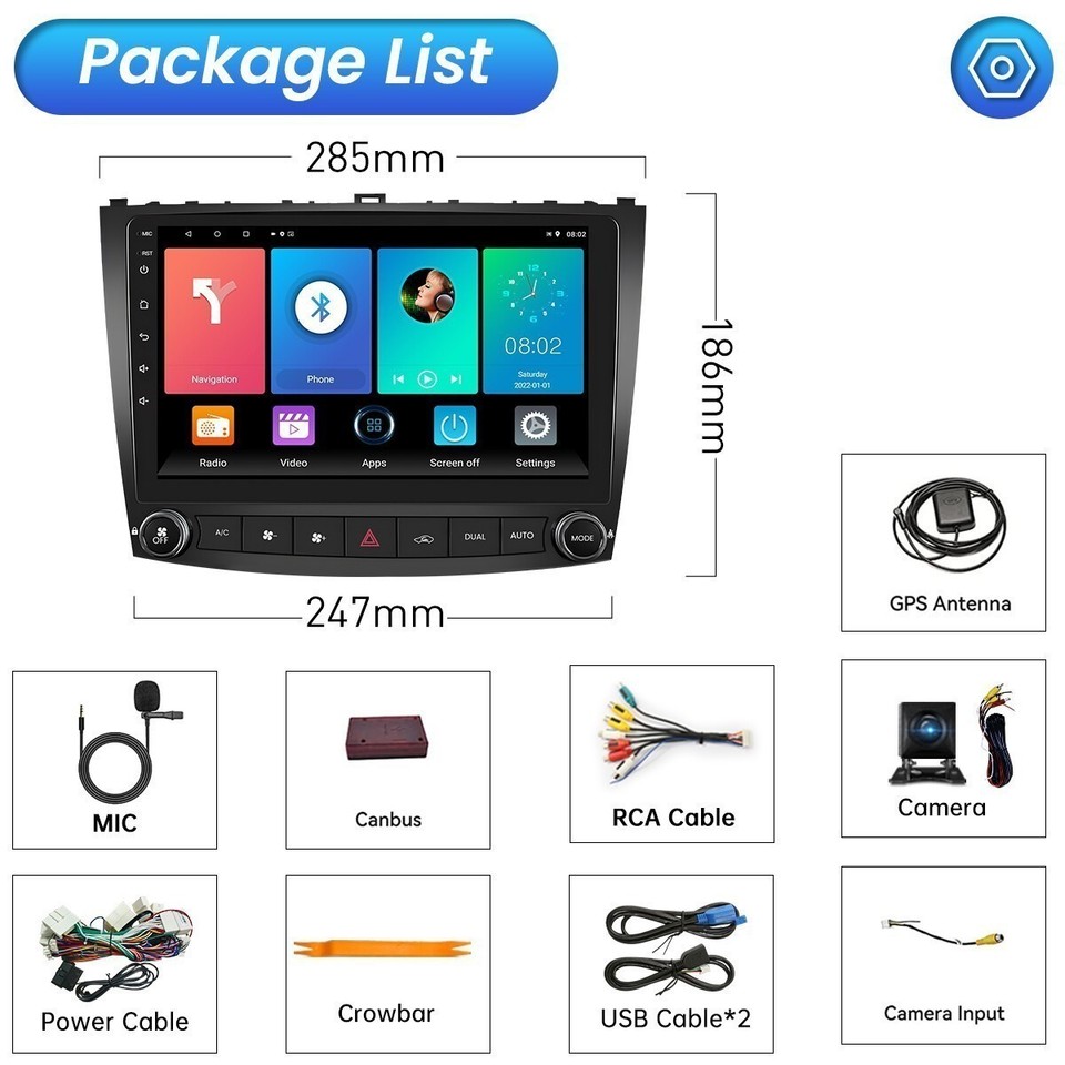 Radio Carplay For 2006-2010 Lexus w/Cam GPS Navigation Head Unit ...