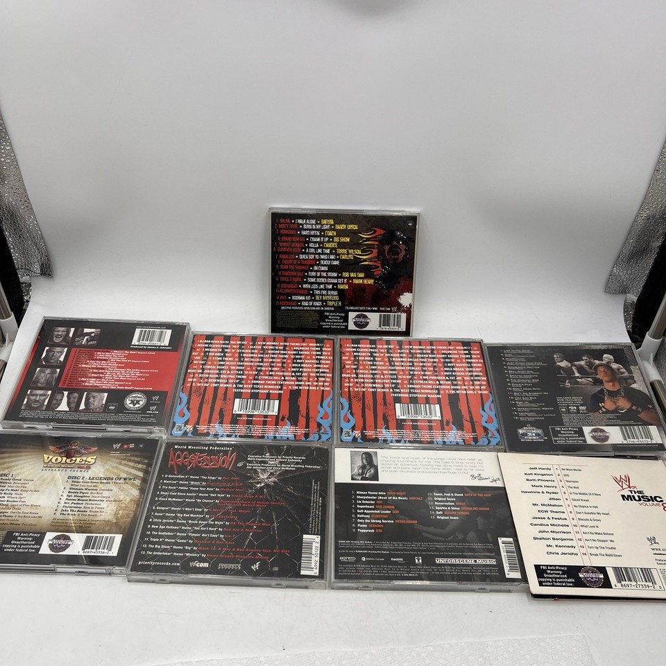 Lot Of 15 Wrestling CDs - WWF WCW Theme Aggression Voices Originals ...