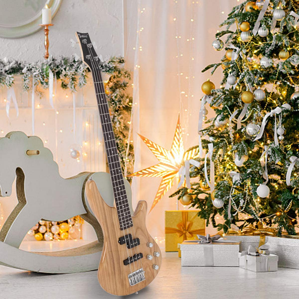 GIB Series 4 String Electric Bass Guitar Beginner Kit Full Size with ...