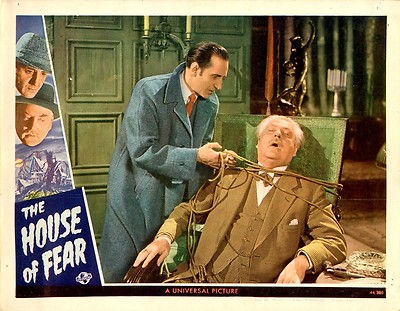 BASIL RATHBONE SHERLOCK HOLMES AND THE HOUSE OF FEAR , LOBBY CARD PHOTO ...