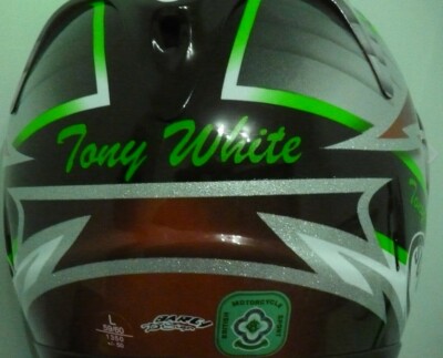 HELMET NAME STICKERS x3 PERSONALISE MOTORCYCLE STICKERS DECALS 125 RACE ...