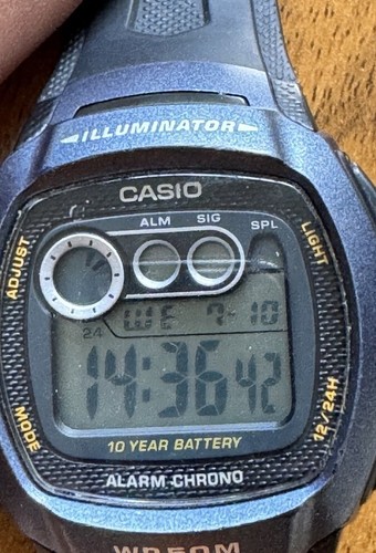 Vintage Watch Casio Collection 2963 W-210 WR.50m Illuminato Working ...