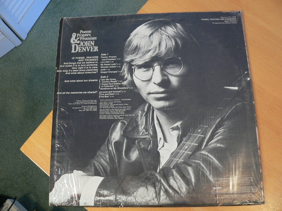 1971 John Denver RCA LSP 4499 Poems, Prayers & Promises LP Vinyl | eBay