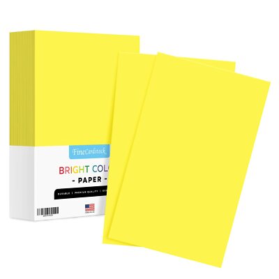 8.5 x 14 Ultra Lemon Color Paper, Legal Size, 24lb Bond (90gsm), 500 ...
