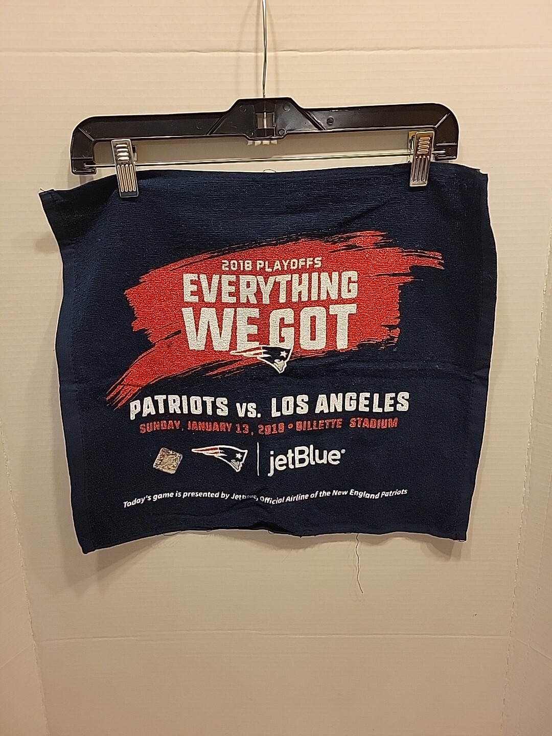 NE Patriots 2018 Playoff Rally Towel SuperBowl LIII Champs Gronk Final ...