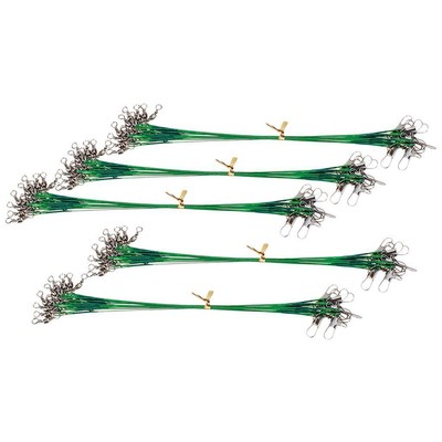 2-4pack 50pcs Fishing Wire Leaders Nylon-Coated Anti-bite Lines ...