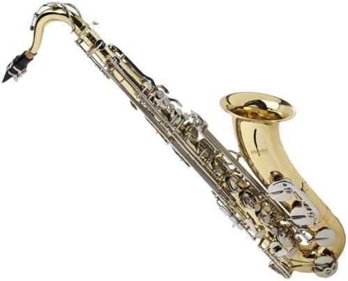 Mendini B Flat Tenor Saxophone w/Case, Tuner & Mouthpiece - Gold w ...