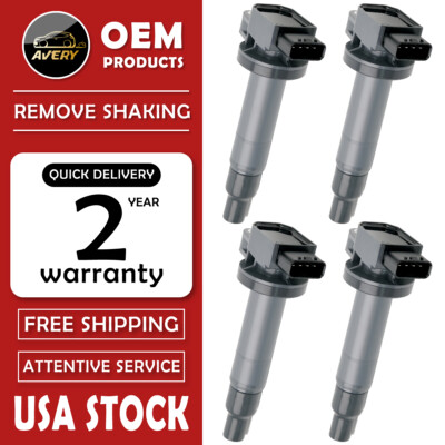 Pack of 4 Ignition Coils For Toyota Yaris Prius xA xB Echo 2001-2010 1 ...