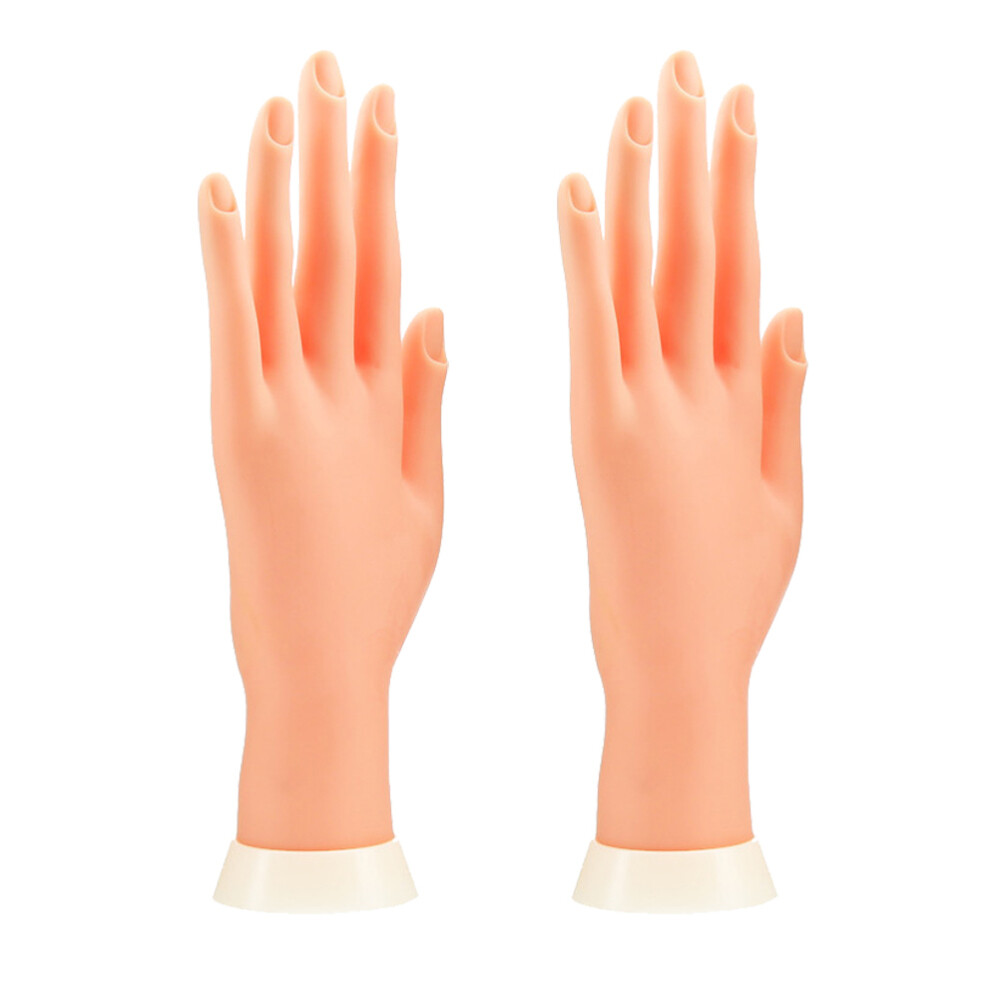 Hand with Nails Fake Model Manicure Practice Hands Movable Prosthetic ...