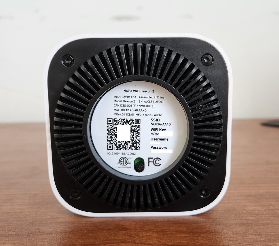 Nokia Wifi Beacon 2 Mesh Router Repeater Access Point with power ...