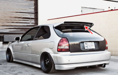 SEEKER V2 CARBON FIBER Rear Roof Wing Spoiler For 96-00 Honda Civic ...