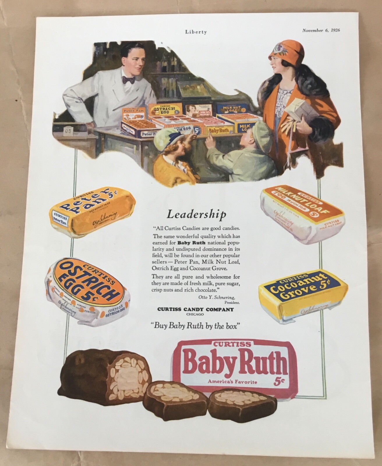 Baby Ruth Candy Bar 1920