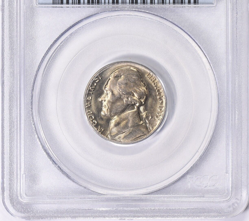 1955-D/S Jefferson Nickel Overmintmark OMM-4 PCGS MS-65 Mint Error D ...