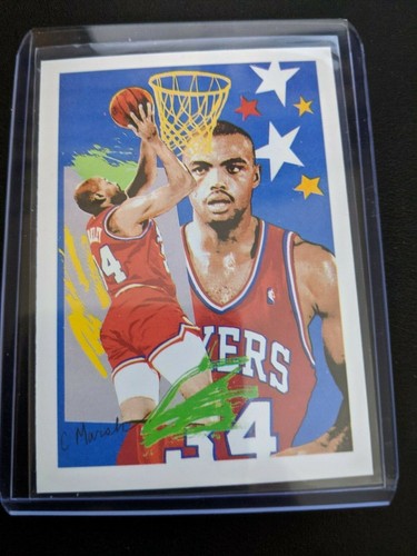 1990 NBA Hoops Charles Barkley Team Checklist #374 GEM MINT ART CARD ...