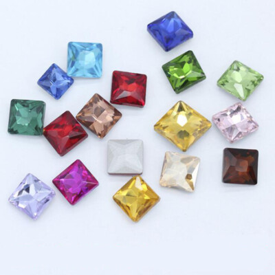 100pcs Square Sharp Back Glass Crystal Rhinestones Jewerly Applique ...