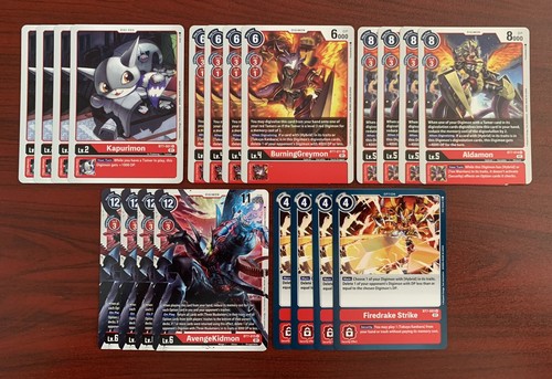 DIGIMON CARD GAME BT07 BT7 ENG BURNINGGREYMON ALDAMON UNCOMMON U RED ...