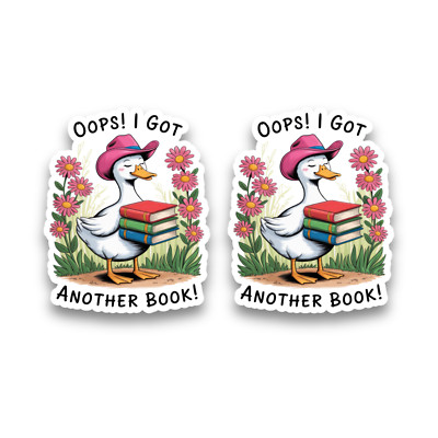 2x Small Funny Goose Bookworm Slogan Vinyl Sticker Decals Scrapbook ...