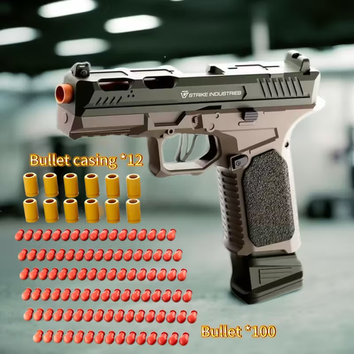 Soft bullet Toy Blasters Mini Gun Pistol with Foam Pellet Shell ...