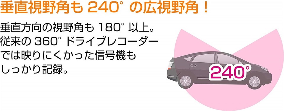 Comtec HDR360G Dash Cam 360 Camera Safe Driving Aid Made in Japan NEW ...