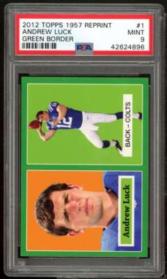 Andrew Luck Rookie Card 2012 Topps 1957 Green Border #1 PSA 9 | eBay