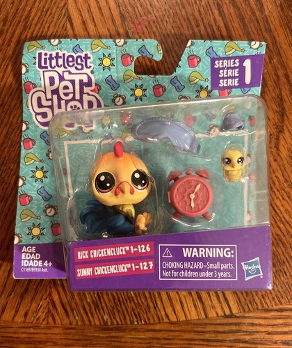 Littlest Pet Shop LPS NIB Series 1 126 127 Rick Chickencluck New In Box ...
