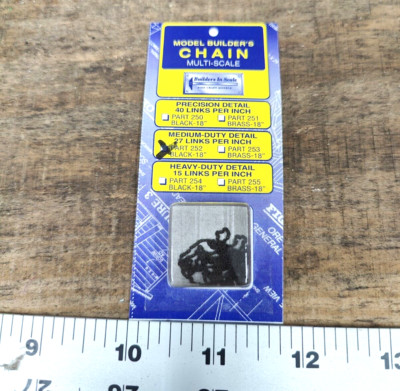 Builders-in-Scale 252 Model Buiders Black Chain 18"-27 Link Per Inch | eBay