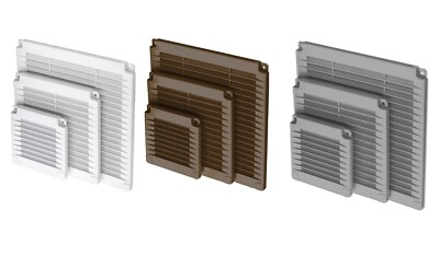 Air Vent Grille with Screw Covers / Plugs Flat Duct Ventilation Covers ...