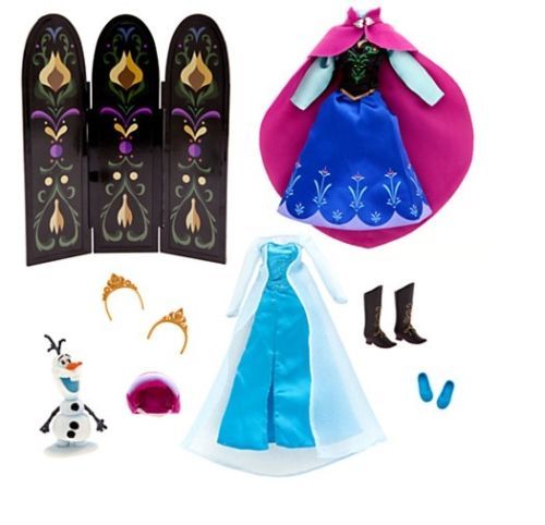 Disney Store Frozen CORONATION 4 Doll Gift Set ELSA ANNA KRISTOFF HANS ...