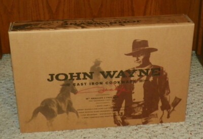 John Wayne Cookware - 10" Cast Iron Fry Pan - Pre-Seasoned Skillet - JW ...