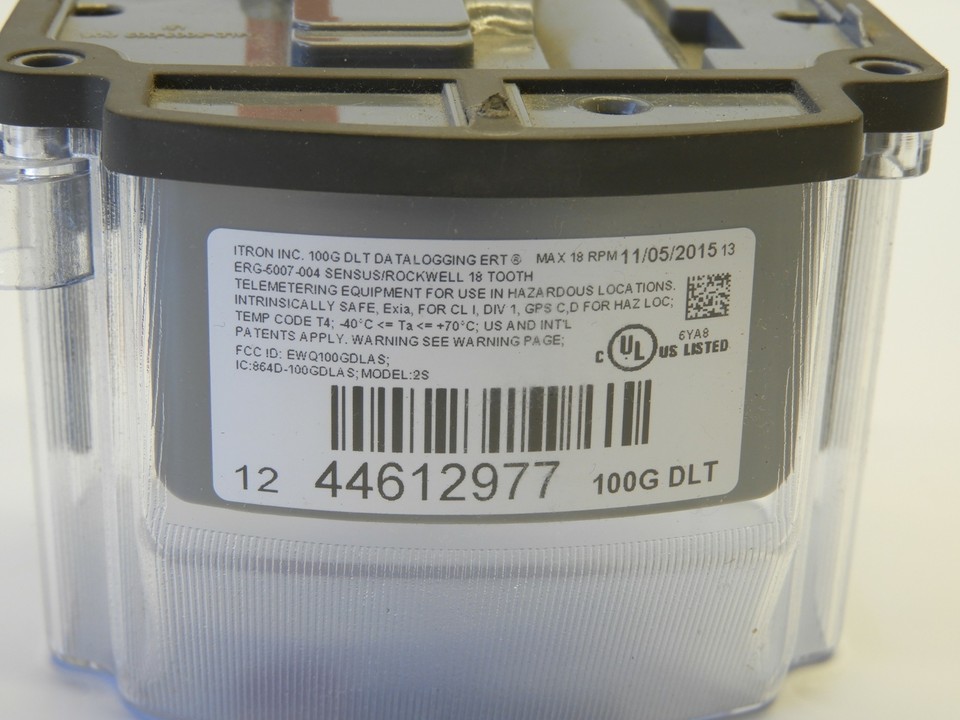 Itron 100G DLT Data Logging ERT ERG-5007-004 Sensus Rockwell 18 Tooth ...