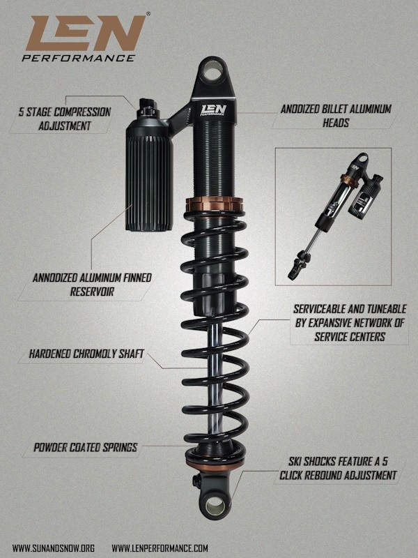 Len Track Shock Front For Arctic Cat/Yamaha Snowmobile Models OEM 2704 ...