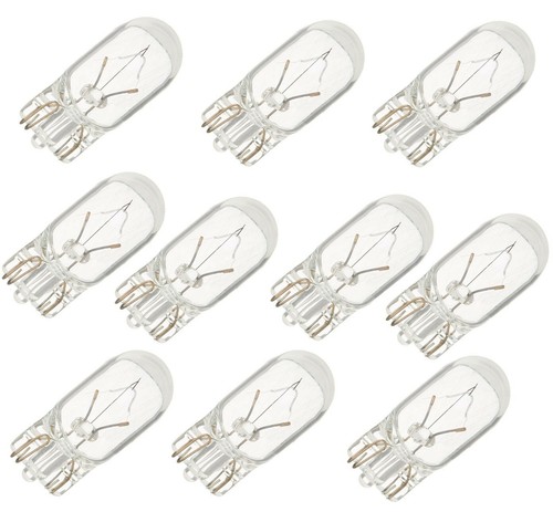 Small Clear Wedge Base Bulb 10 Unit 12V 3.4W 9.8/18/23mm Car Bike ...