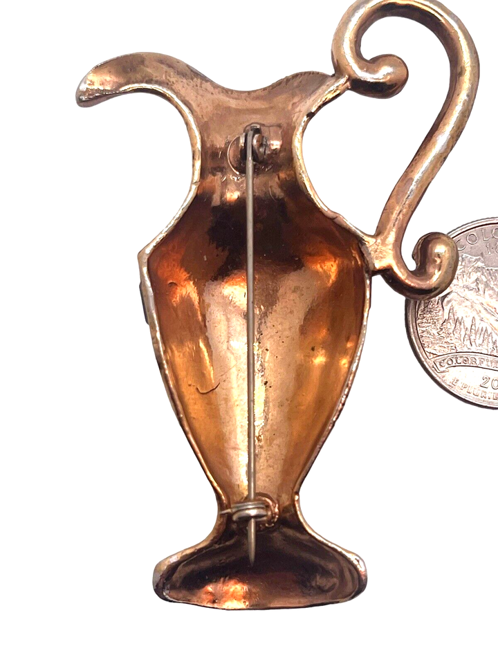 Roman or Etruscan Vintage Figural Rhinestone Inset Ewer or Pitcher ...