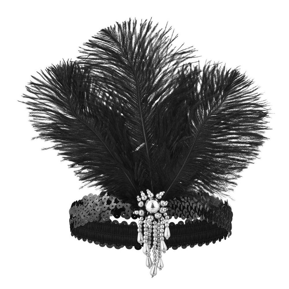 Hair Accessories Bridal Headpiece Feather Headband Headdress Gatsby ...