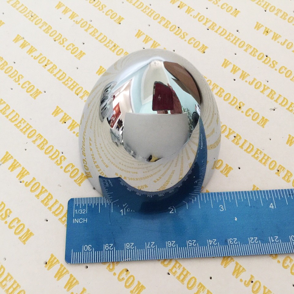 Hot Rod Universal Chrome Bullet Caps 3" OD 3" High- HD Cast Metal x 4 ...