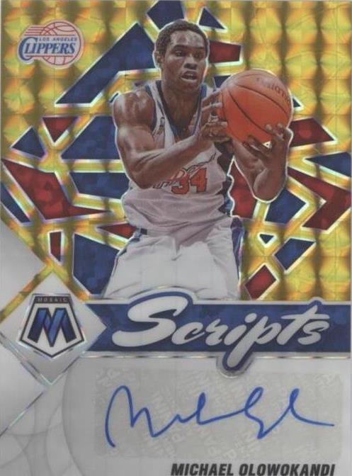 2021-22 Panini Mosaic - Scripts Michael Olowokandi #SC-MOL Gold Prizm ...