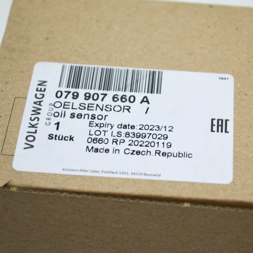 NEW AUDI A4 B9 OIL LEVEL SENSOR 079907660A ORIGINAL NO IMPORT DUTIES TO ...