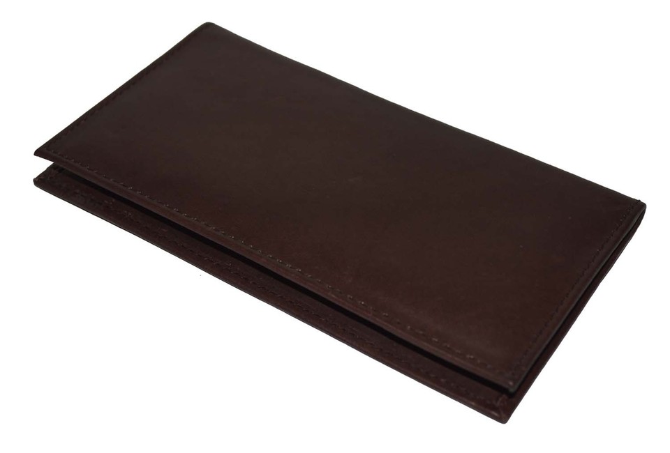 Leatherboss Genuine Leather Hand Crafted Checkbook Cover Top tear n ...