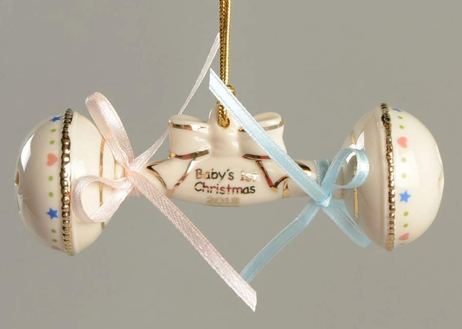 Lenox Baby's First Christmas-Rattle 2018-Rattle - Boxed 11441002 | eBay