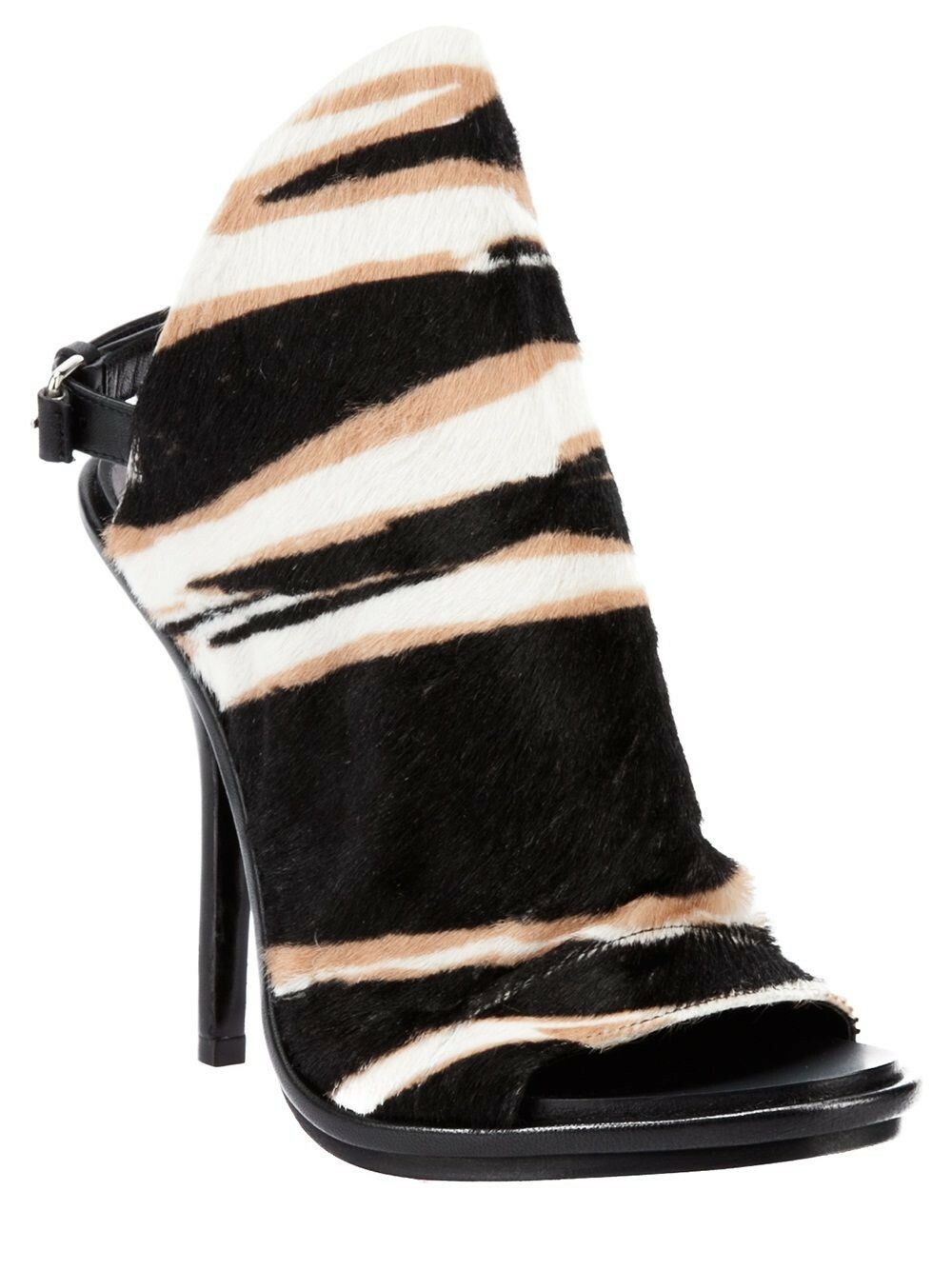 Balenciaga Zebra Pony Hair Stiletto Sandals Euro Size… - Gem