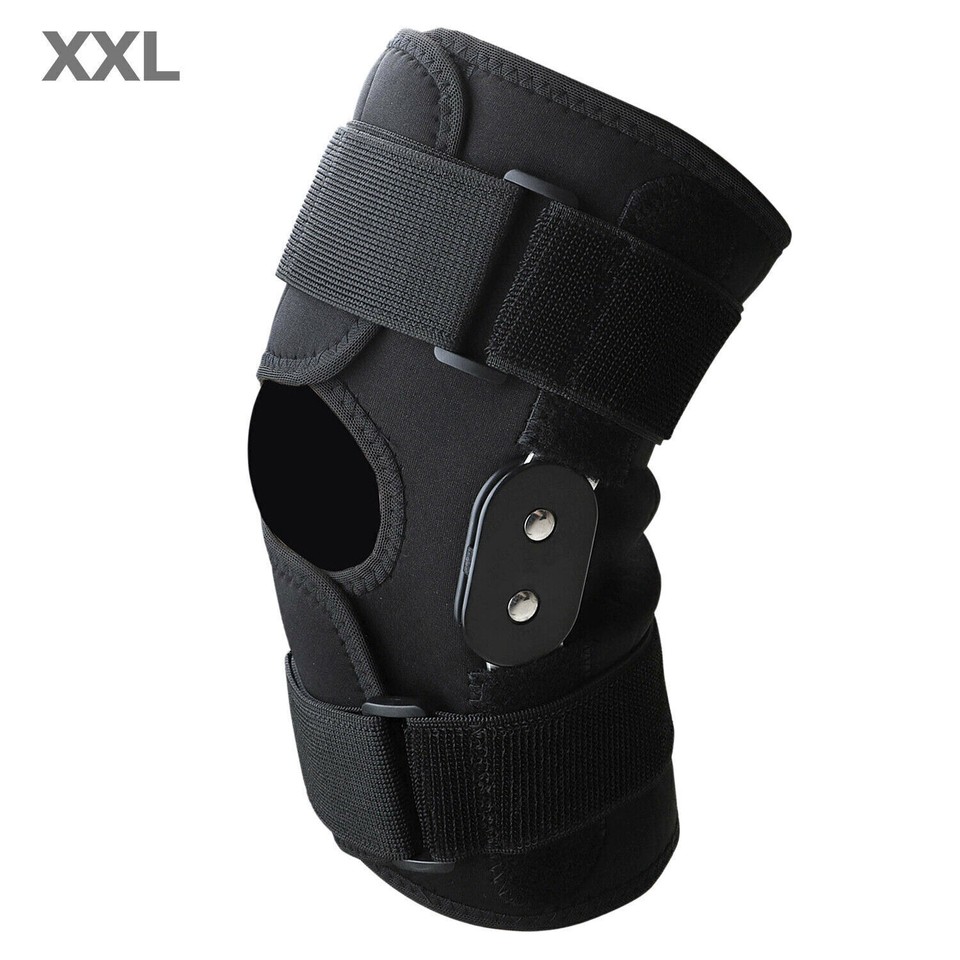 Knee Brace Hinged Compression Sleeve Joint Support Open Patella Stabilizer Wrap | eBay