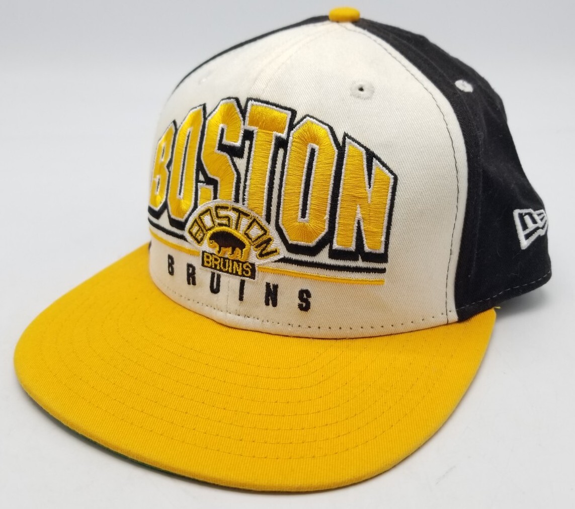New Era Fits BOSTON BRUINS Vintage NHL Hockey Retro Design Snapback Hat ...