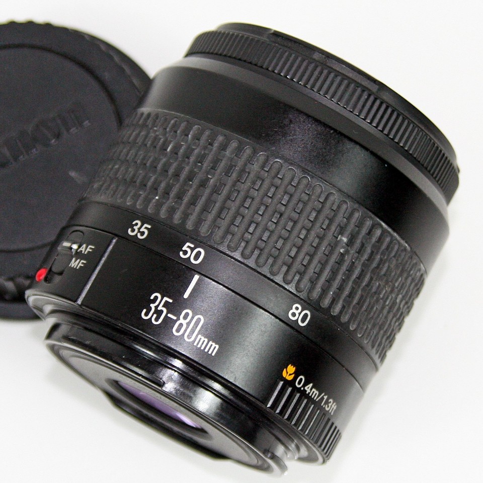 CANON EF 35-80mm f/4-5.6 III AF/MF ZOOM LENS FRONT & REAR CAPS AS SEEN ...