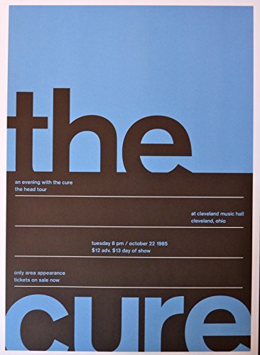 The Cure - Live at Cleveland Music Hall 1985 - Concert Advertising ...