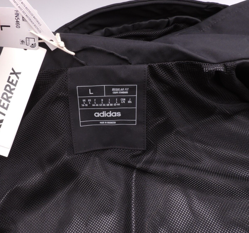 NEW Women’s Adidas Raincoat Terrex Rain.RDY Hiking Jacket HN5460 Black ...