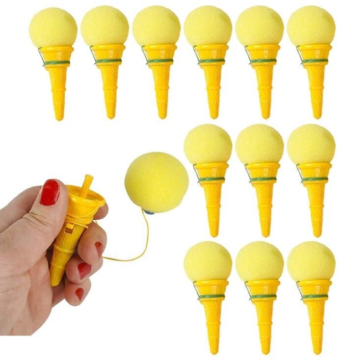 Ice Cream Cone Shooter Toy 12 pack Party Favor Novelty Foam Ball ...