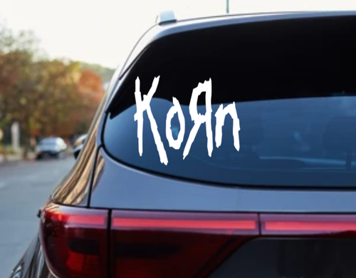Korn Nu Metal Car Decal Vinyl Glossy Heavy Band Logo Bumper Sticker ...